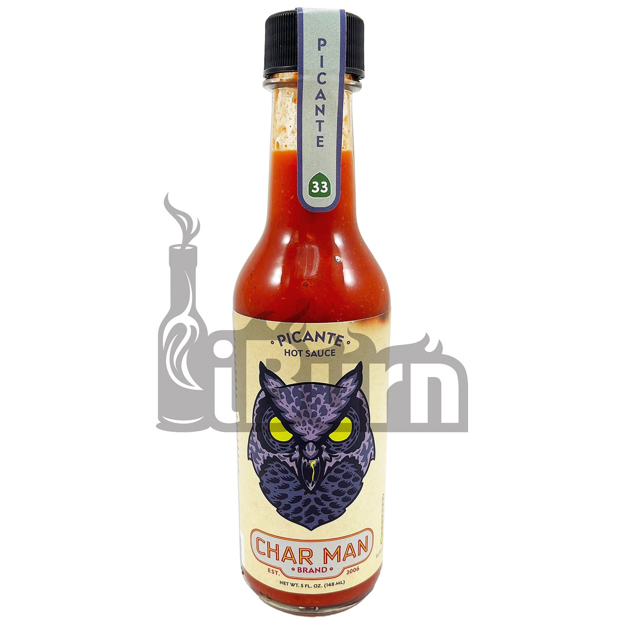 Char Man Brand Picante Hot Sauce - HotSauceBoss.com