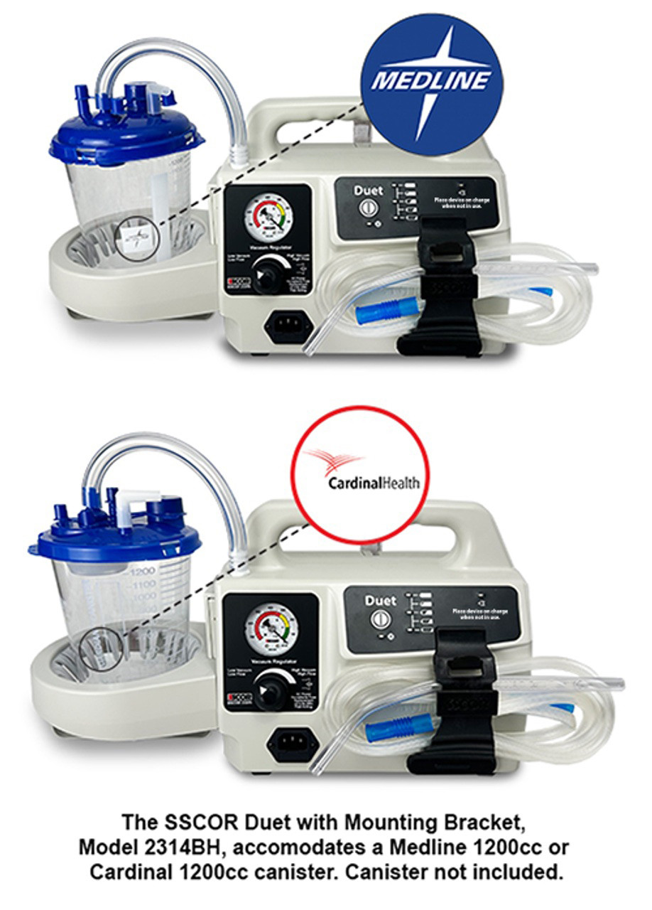 SSCOR Duet Hospital Aspirator with Mounting Bracket - Setup H ...