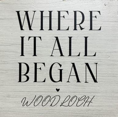 Where It All Began Wood Block - Woodloch Shoppes - Woodloch Resort