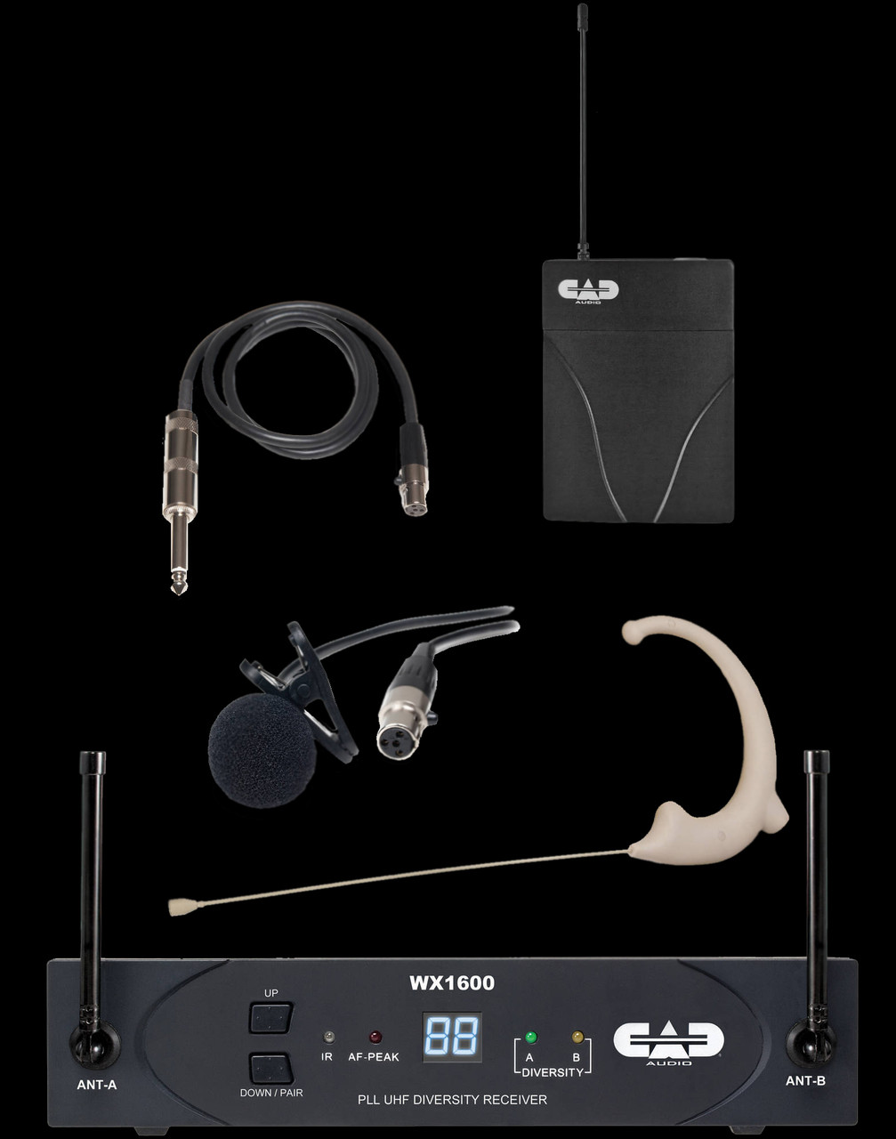 CAD WX1610G UHF Wireless Body Pack Microphone System - Phantom Dynamics ...