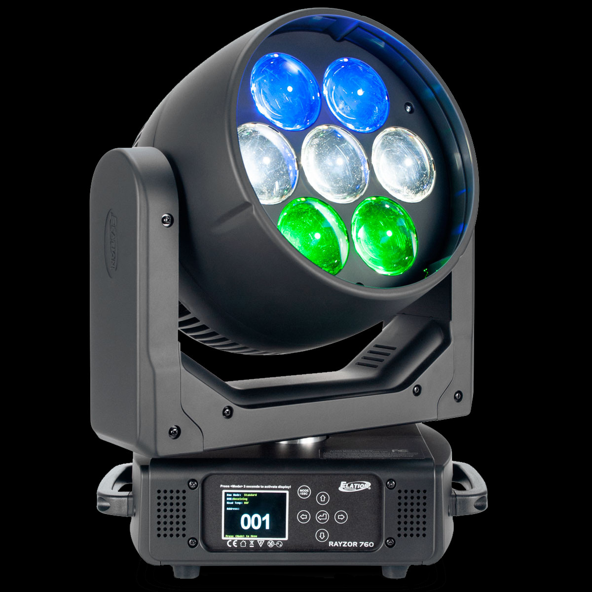 Elation RAYZOR 760 High Output Wash Effects Moving Head Light - Phantom ...