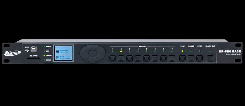 Elation DR PRO Rack Mount DMX-512 Recorder / Playback Device - Phantom ...