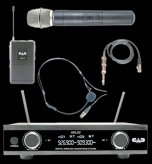 CAD GXLD2QM Digital Frequency Agile Dual Channel Wireless Microphone ...