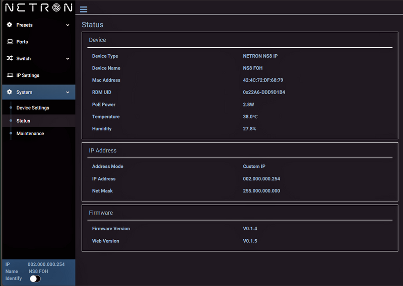 Obsidian NS8 IP IP66 8-port Gigabit Network Switch w/ POE - Phantom ...