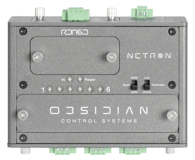 Obsidian RDM6D / DMX / RDM Data Splitter / (RJ45 / Phoenix) DIN-Rail ...