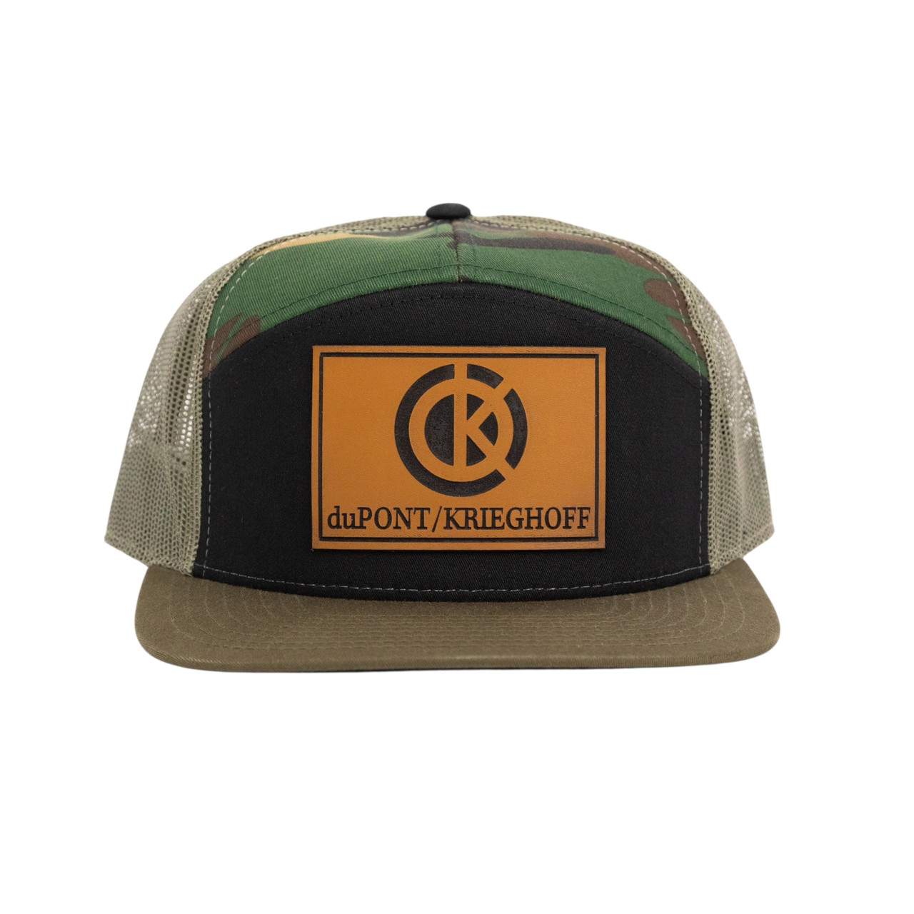 dK Army Green 7 Panel Trucker Hat - duPont Krieghoff