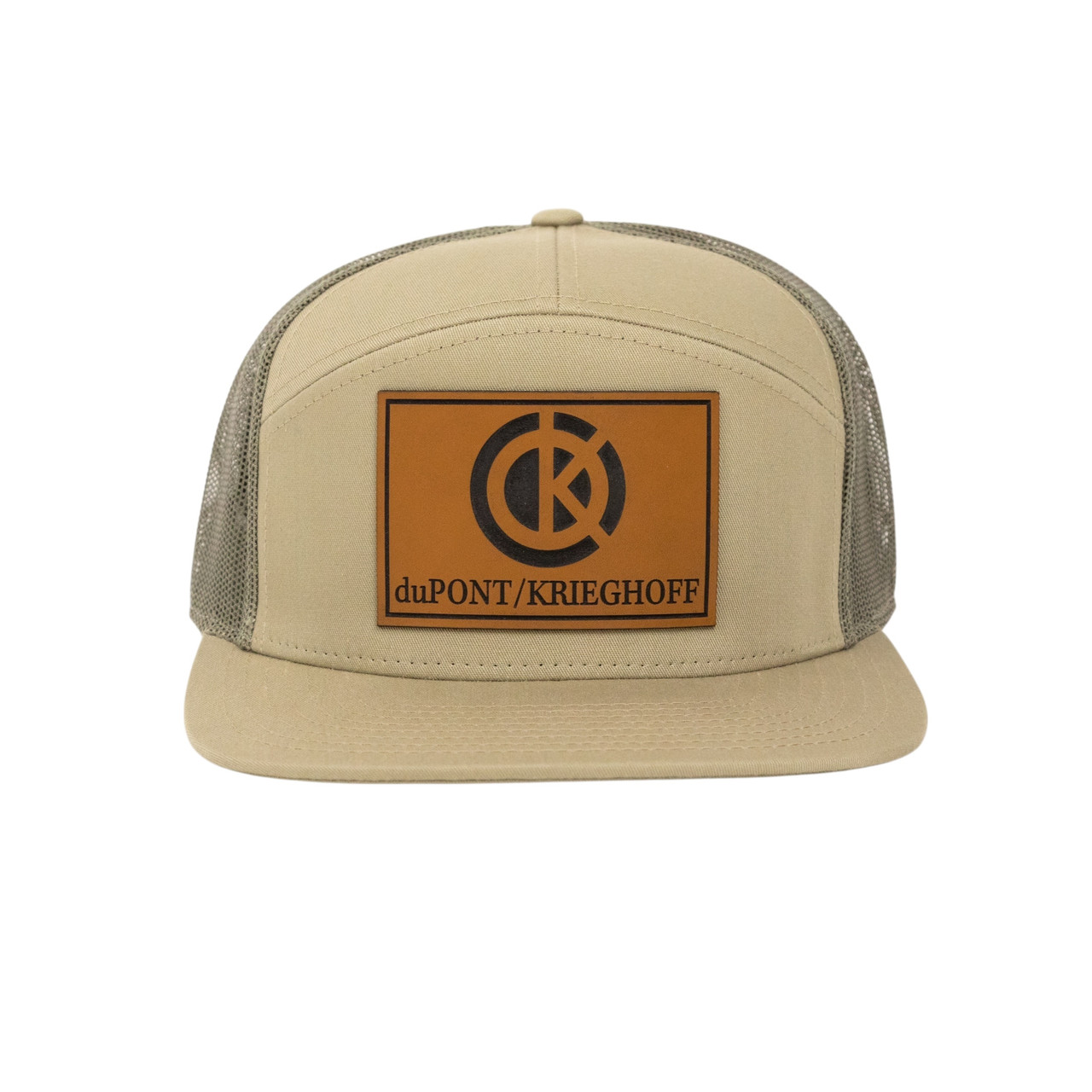 dK Khaki 7 Panel Trucker Hat - duPont Krieghoff