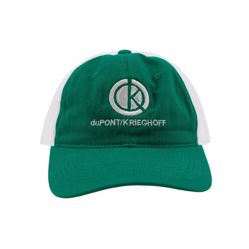 dK Kelly Green Unstructured Hat with White Mesh Back and White Logo ...