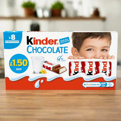 Kinder Chocolate Small Bars Multipack 8 x 12.5g (100g) - Cinema Snacks