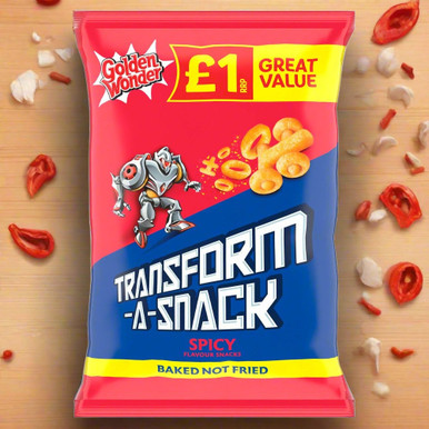Golden Wonder Transform-A-Snack Spicy Flavour Snacks 56g - Cinema Snacks