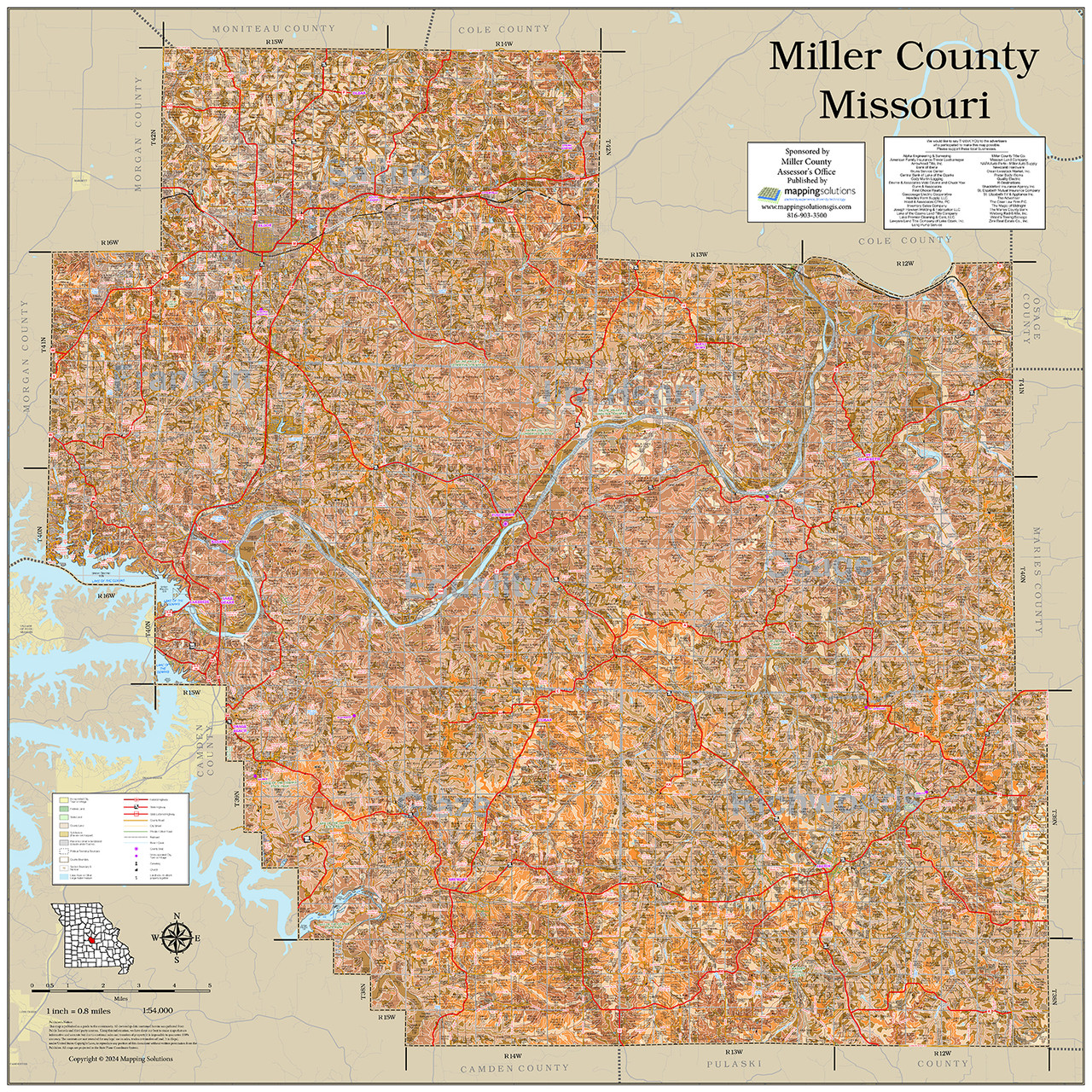 Miller County, Missouri Maps from Mapping Solutions