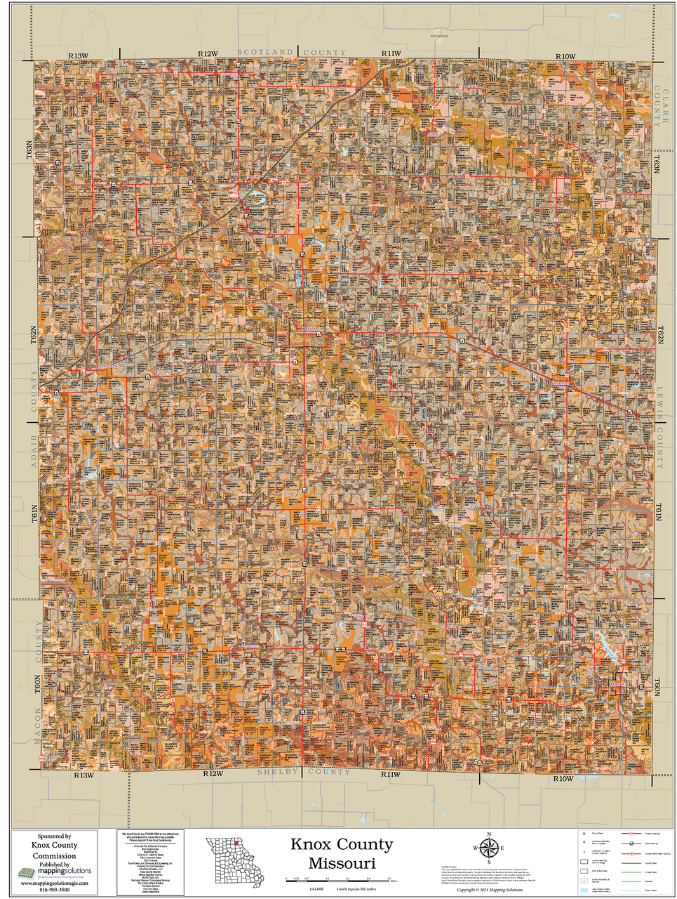 Knox County Missouri 2024 Soils Wall Map | Mapping Solutions
