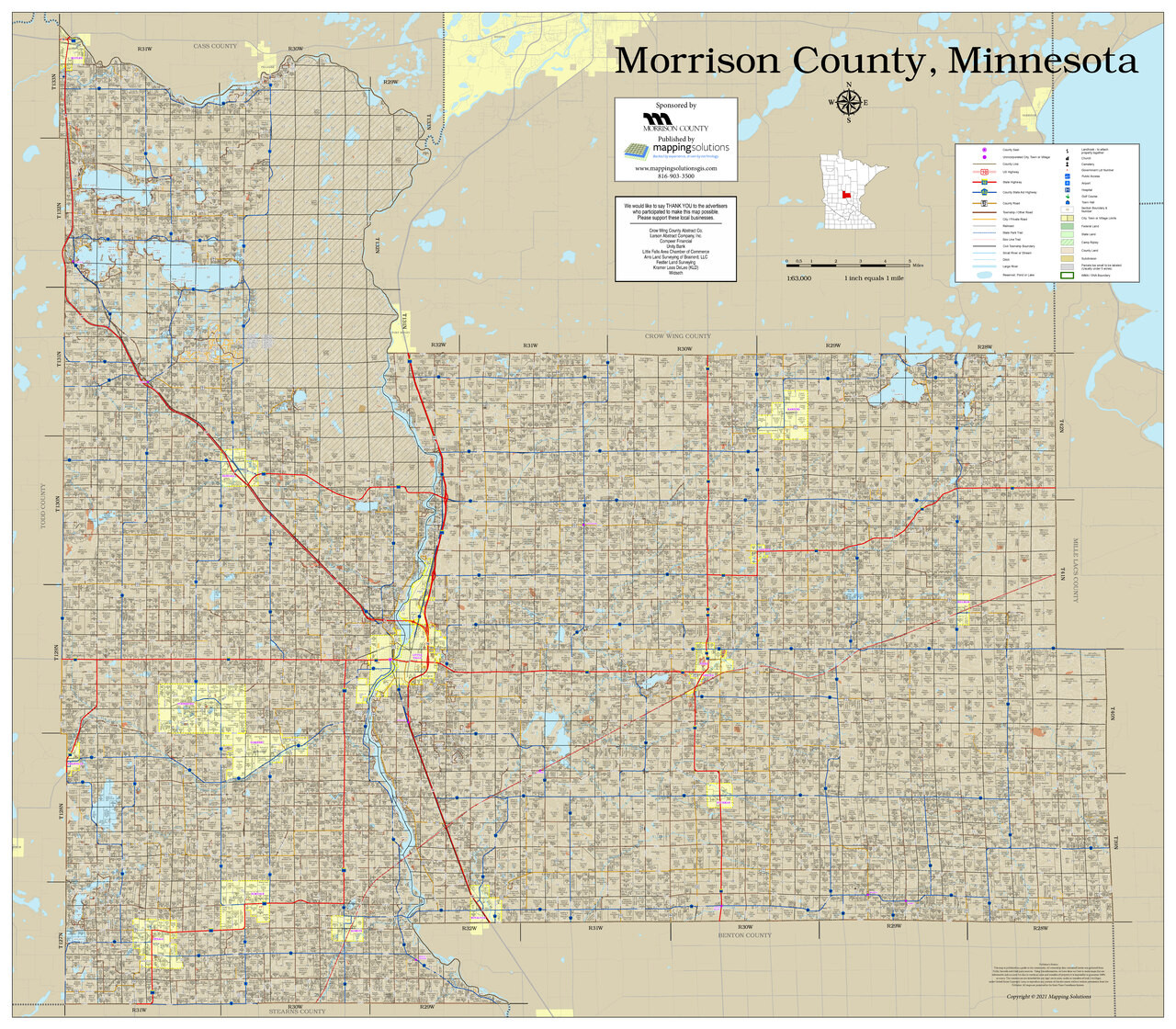 Morrison County Minnesota 2024 Soils Wall Map | Mapping Solutions