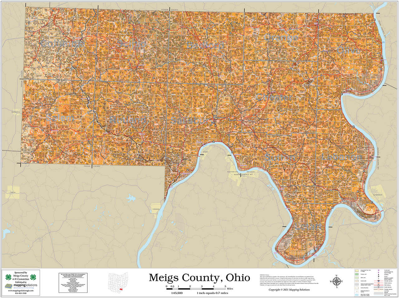 Meigs County Ohio 2025 Soils Wall Map | Mapping Solutions