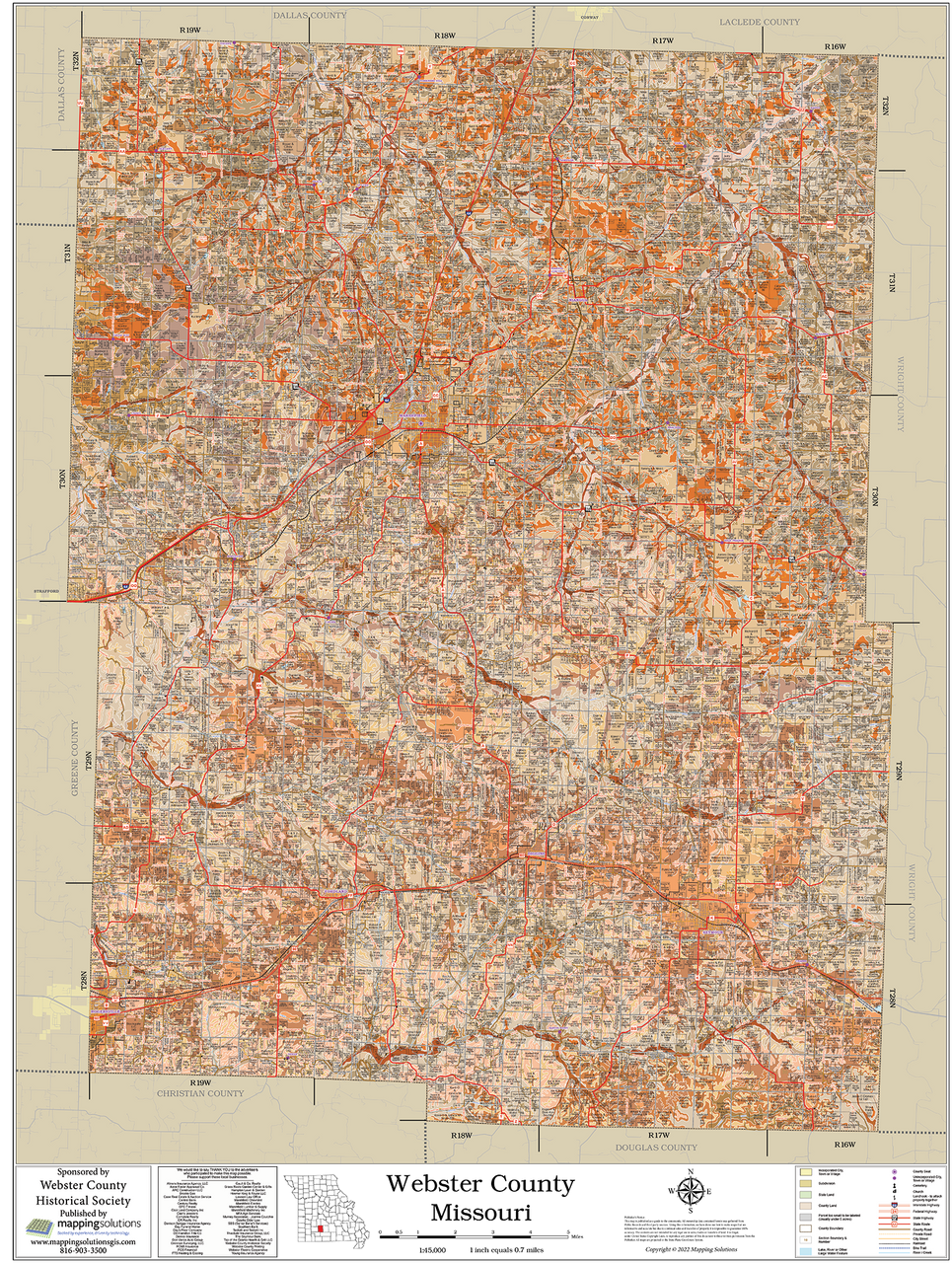 Webster County Missouri 2025 Soils Wall Map | Mapping Solutions