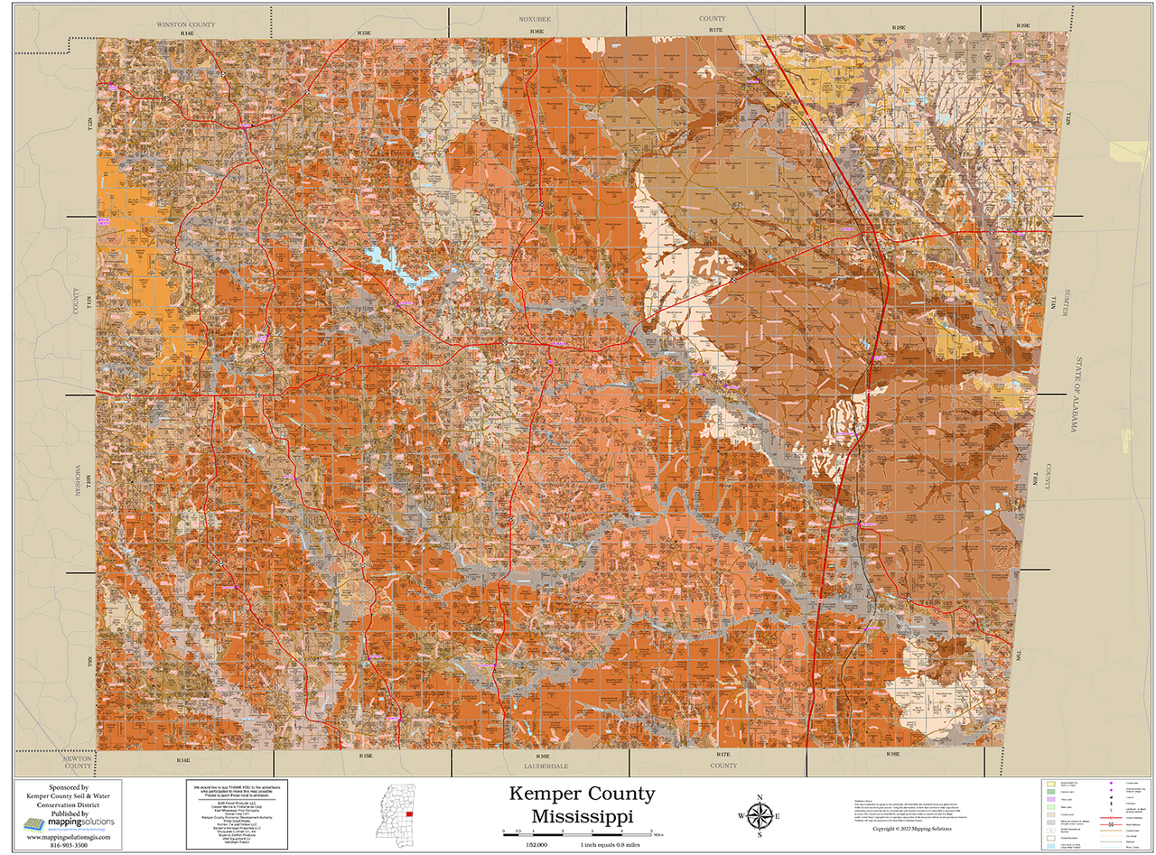 Kemper County Mississippi 2025 Soils Map | Mapping Solutions