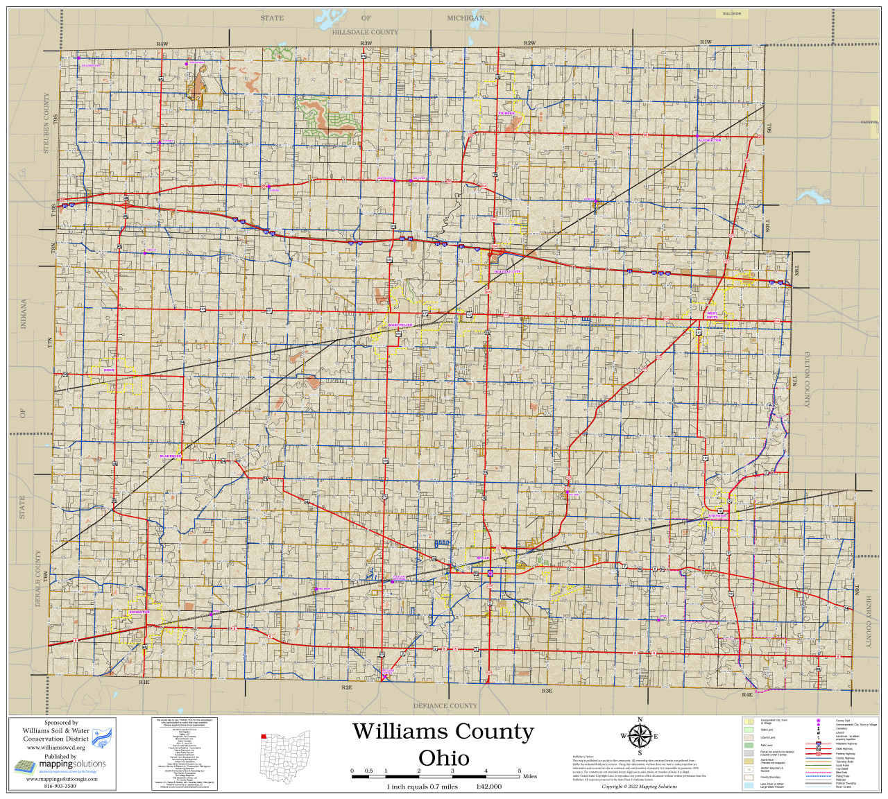 Williams County Ohio 2023 Soils Wall Map | Mapping Solutions Williams County Ohio 2023 Soils Wall Map | Mapping Solutions