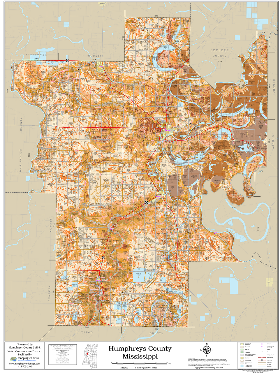Humphreys County Mississippi 2026 Soils Map | Mapping Solutions