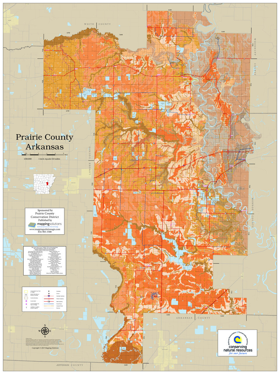 Prairie County Arkansas 2023 Soils Wall Map | Mapping Solutions Prairie County Arkansas 2023 Soils Wall Map | Mapping Solutions
