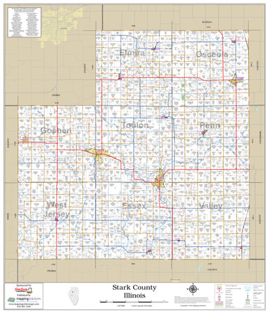 Stark County Illinois 2019 Wall Map | Mapping Solutions