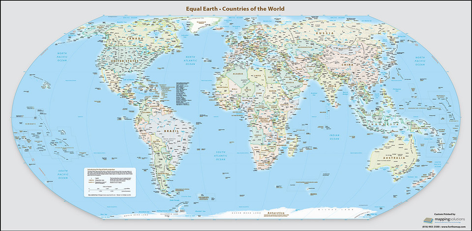 World Equal- Earth Projection Map | Mapping Solutions
