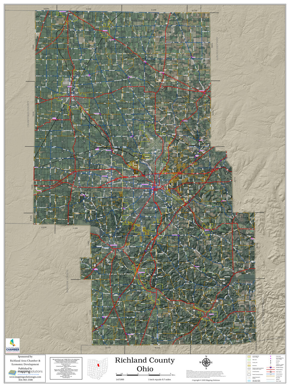 Richland County, Ohio Maps from Mapping Solutions
