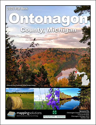 Ontonagon County Michigan 2025 Plat Book | Mapping Solutions