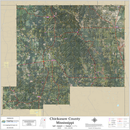 Chickasaw County Mississippi 2025 Aerial Wall Map | Mapping Solutions
