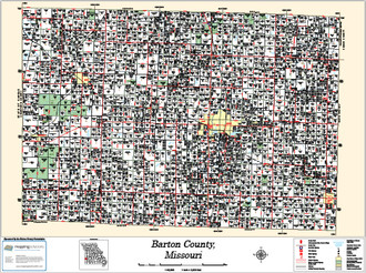 Barton County Missouri 2013 Wall Map