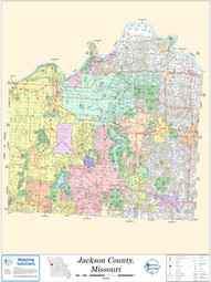 Jackson County Missouri 2011 Wall Map