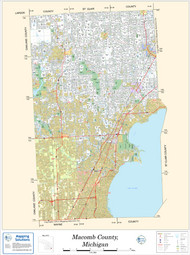 Macomb County Michigan 2012 Wall Map