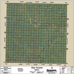 Clay County Iowa 2015 Aerial Map, Clay County Parcel Map 2015, Clay ...