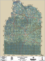 Lawrence County Alabama 2014 Aerial Map