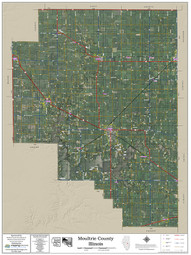 Moultrie County Illinois 2018 Aerial Wall Map, Moultrie County Illinois ...