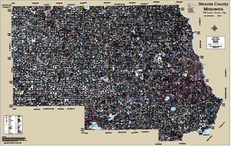 Stearns County Minnesota 2015 Wall Map, Stearns County Parcel Map 2015 ...