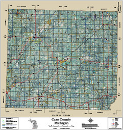 Cass County Michigan 2016 Aerial Wall Map, Cass County Parcel Map 2015 ...