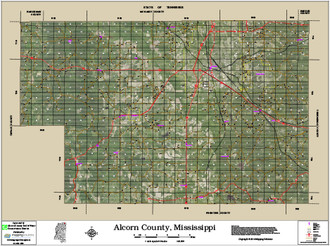 Alcorn County Mississippi 2016 Aerial Map, Alcorn County Mississippi 2016 Plat Book, Alcorn ...