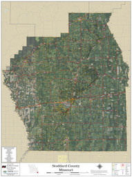 Stoddard County Missouri 2022 Aerial Wall Map | Mapping Solutions