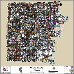 White County Illinois 2018 Wall Map, White County Illinois 2018 Plat ...