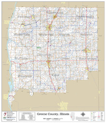 Greene County Illinois 2018 Wall Map, Greene County Illinois 2018 Plat ...