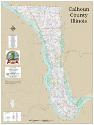 Calhoun County Illinois 2018 Wall Map | Mapping Solutions