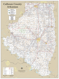Calhoun County Arkansas 2024 Wall Map | Mapping Solutions