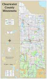 Clearwater County Minnesota 2024 Wall Map | Mapping Solutions