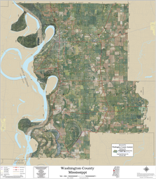 Washington County Mississippi 2025 Aerial Wall Map | Mapping Solutions