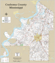 Coahoma County Mississippi 2025 Wall Map | Mapping Solutions