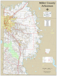Miller County Arkansas 2024 Wall Map | Mapping Solutions