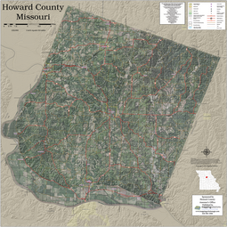 Howard County Missouri 2025 Aerial Wall Map | Mapping Solutions