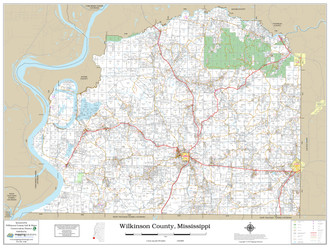 Wilkinson County Mississippi 2019 Wall Map | Mapping Solutions