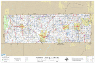 Geneva County Alabama 2019 Wall Map | Mapping Solutions