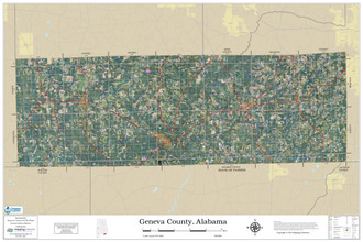 Geneva County Alabama 2019 Aerial Wall Map | Mapping Solutions